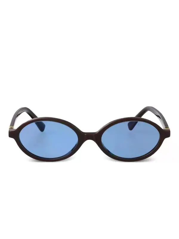 Miu Miu Ovoid-frame Sunglasses - Black