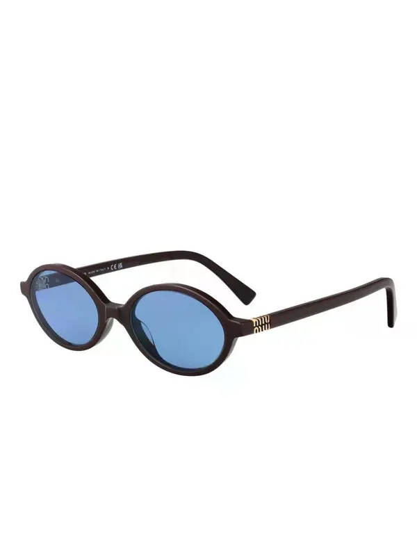 Miu Miu Ovoid-frame Sunglasses - Black