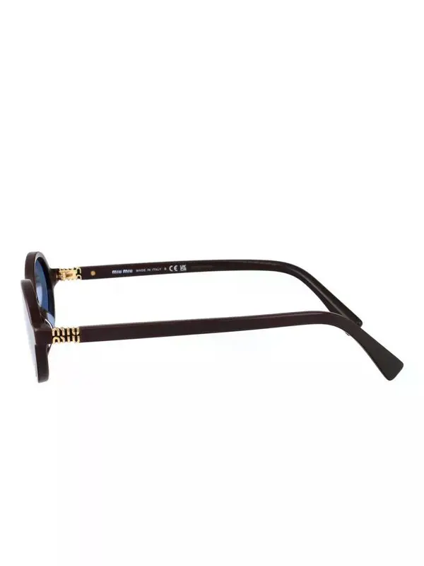 Miu Miu Ovoid-frame Sunglasses - Black