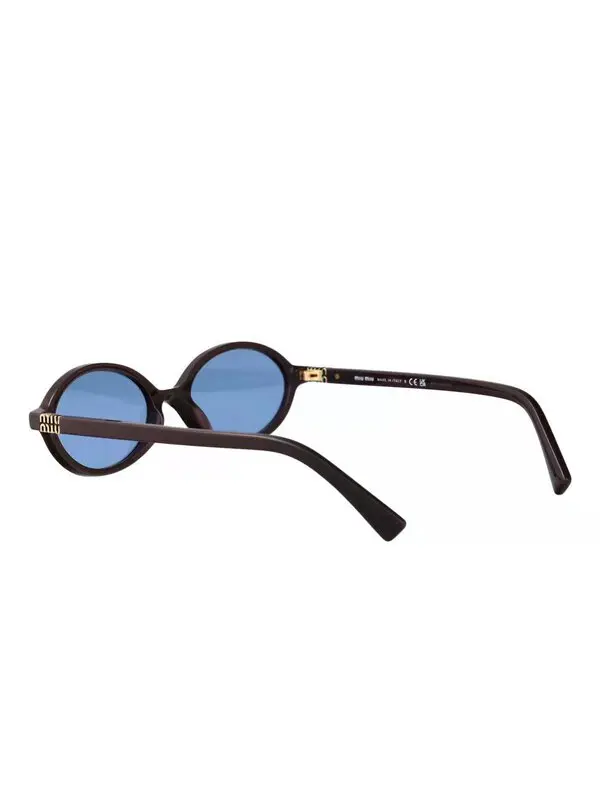 Miu Miu Ovoid-frame Sunglasses - Black