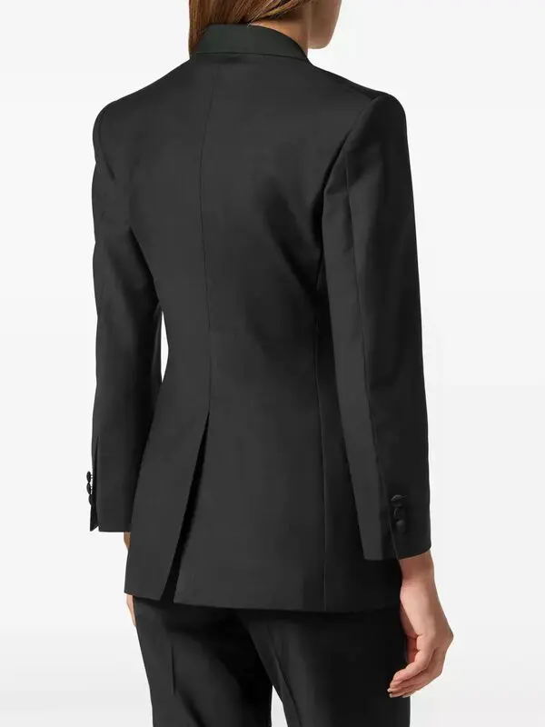 Philipp Plein Peak Lapel Double-breasted Blazer - Black