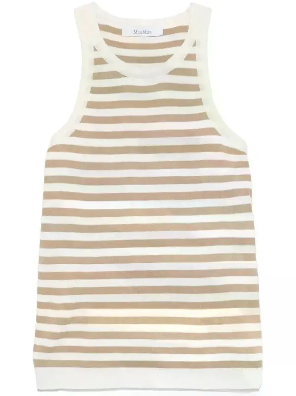 Max Mara Sleeveless Striped Knit Top