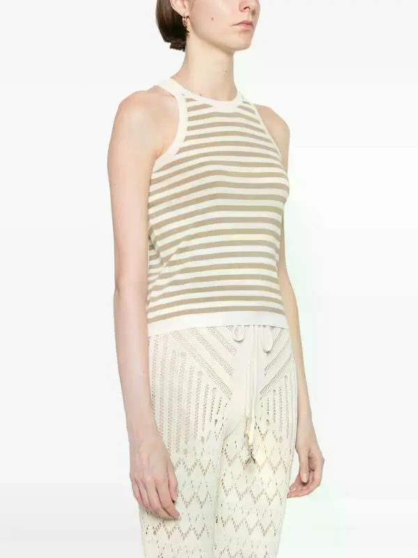 Max Mara Sleeveless Striped Knit Top