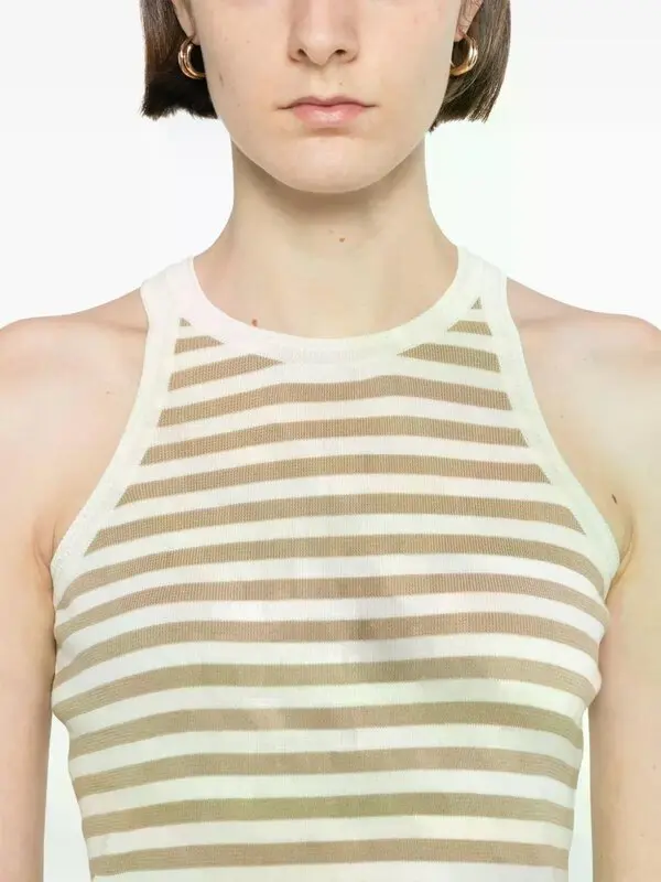 Max Mara Sleeveless Striped Knit Top