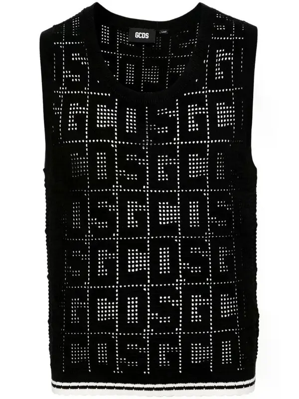 Gcds Monogram-pattern Sleeveless Jumper