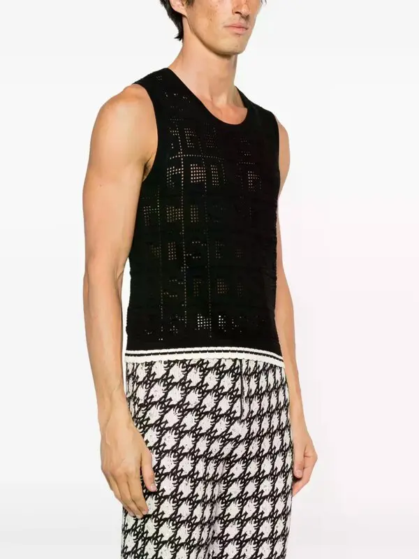 Gcds Monogram-pattern Sleeveless Jumper