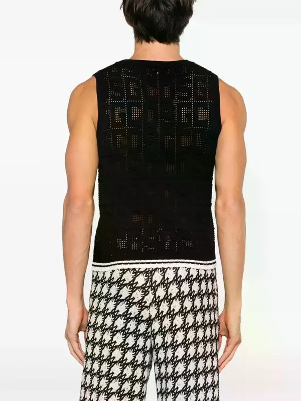 Gcds Monogram-pattern Sleeveless Jumper