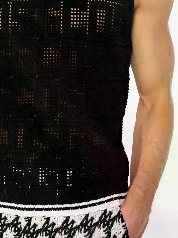 Gcds Monogram-pattern Sleeveless Jumper