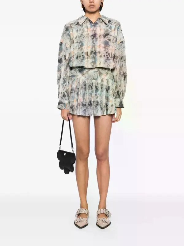 B+AB Check Pattern Shirt And Skirt Set