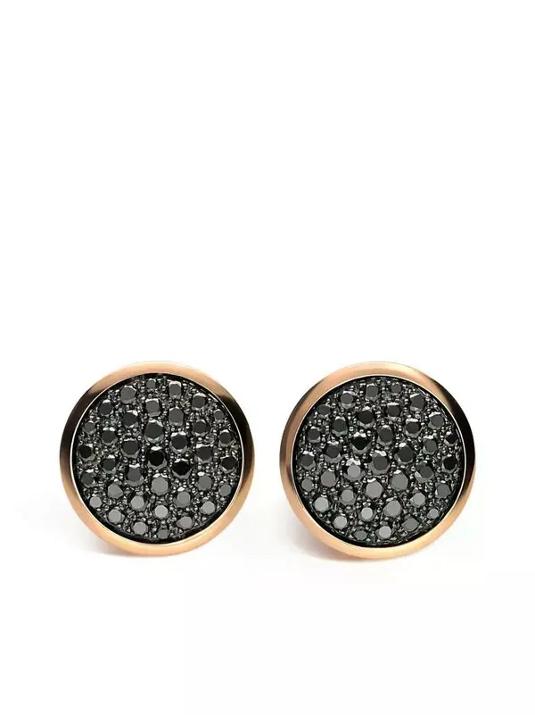 LEO PIZZO 18kt Rose Gold Diamond Stud Earrings - Pink
