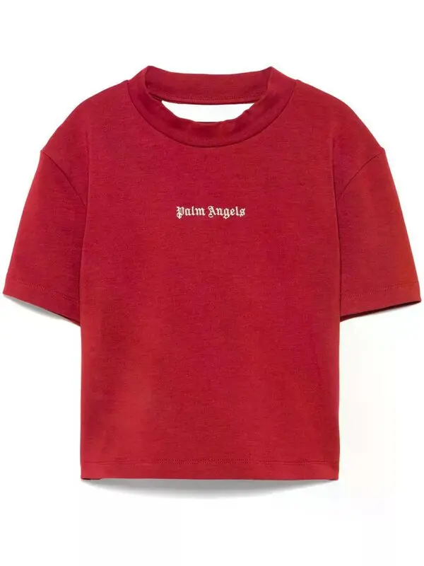 Palm Angels Logo-embroidered T-shirt