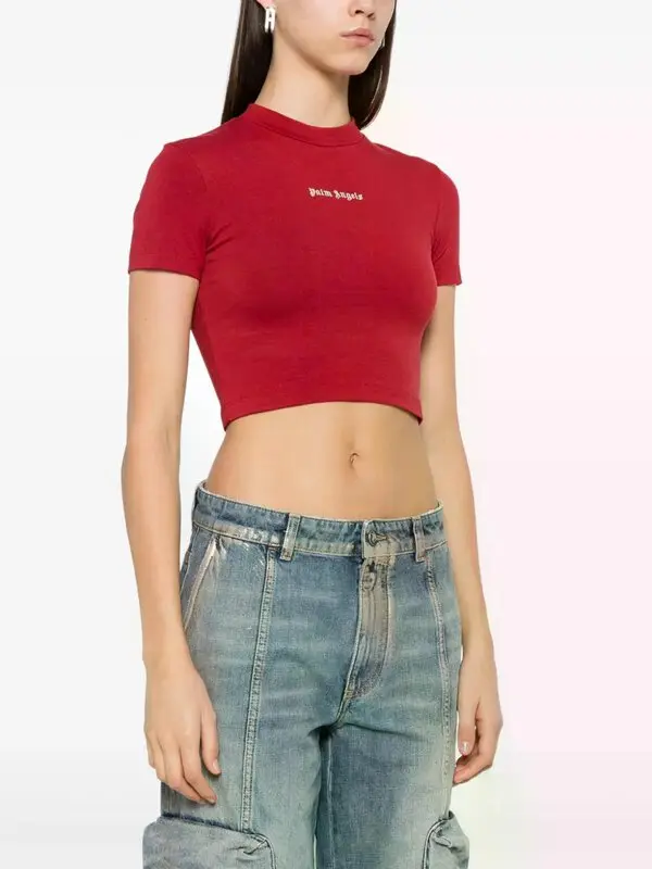 Palm Angels Logo-embroidered T-shirt