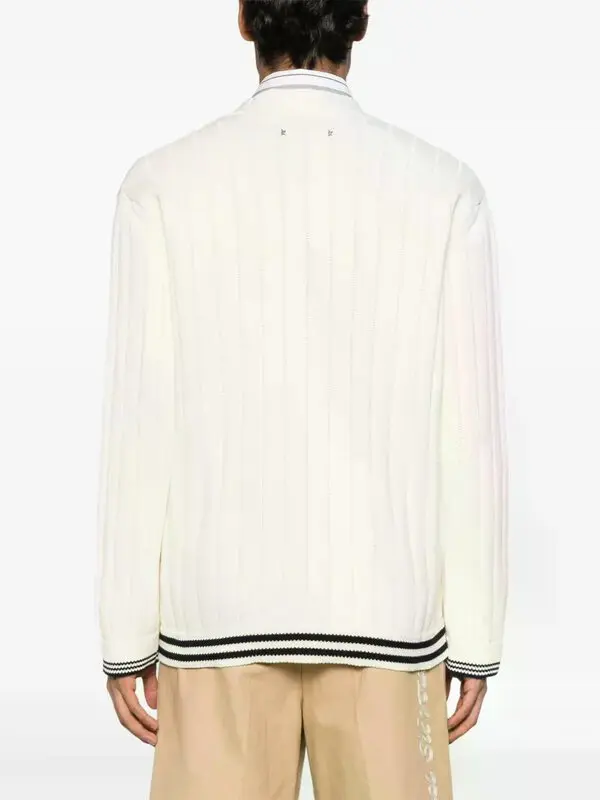 GOLDEN GOOSE Cable-knit Cotton Cardigan