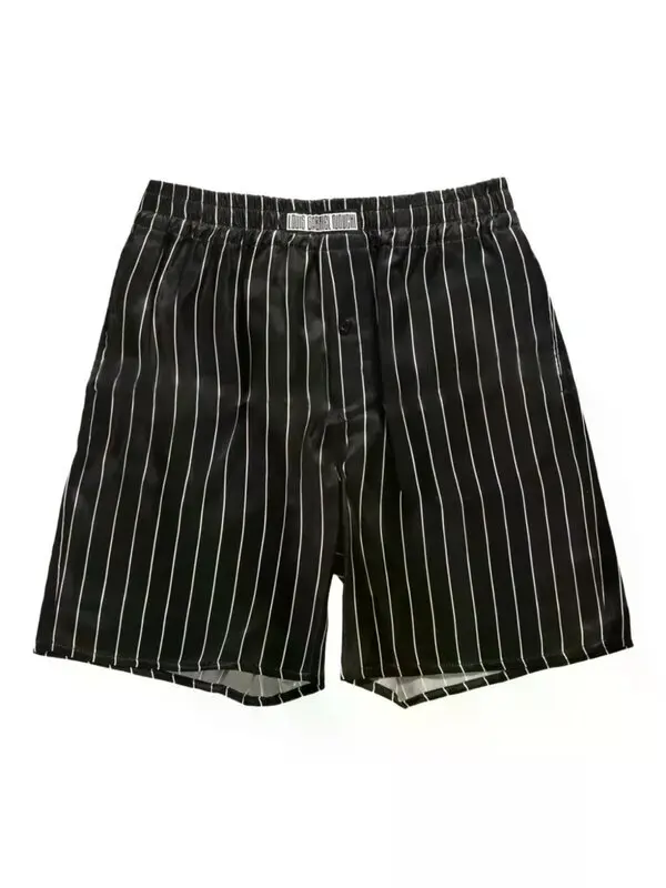LGN LOUIS GABRIEL NOUCHI Pinstriped Shorts - Black