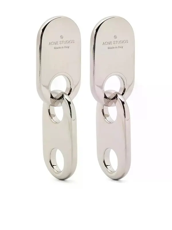 Acne Studios Polished Drop Earrings - Silver