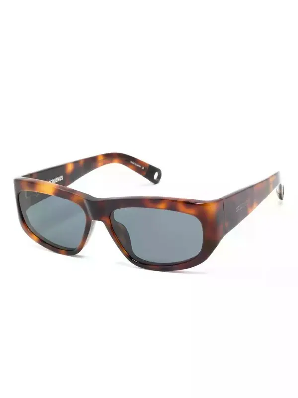 Jacquemus Les Lunettes Pilota Rectangle-frame Sunglasses - Brown