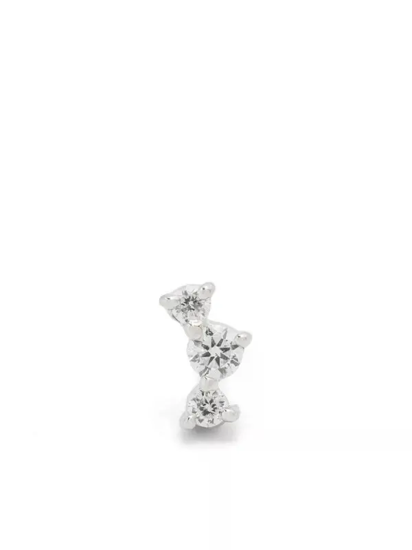 MARIA BLACK 14k White Gold Fuzzy Flare Diamond Single Earring - Silver