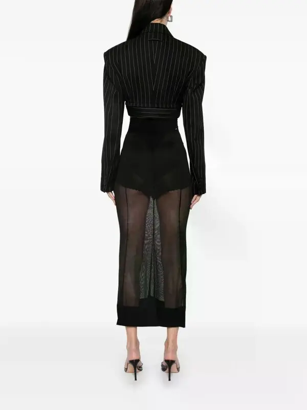 JEAN PAUL GAULTIER Pinstriped Cropped Blazer