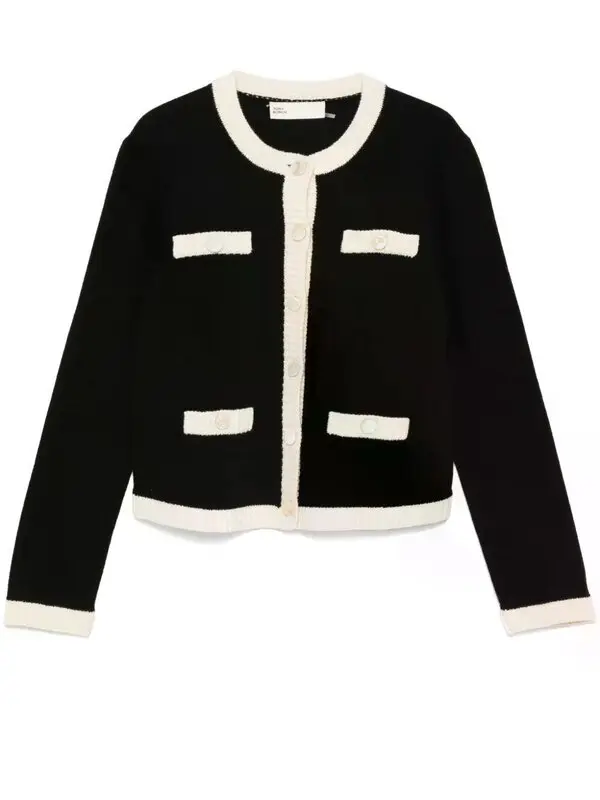 Tory Burch Kendra Chunky Wool Cardigan - Black