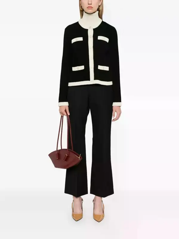 Tory Burch Kendra Chunky Wool Cardigan - Black