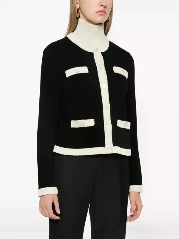 Tory Burch Kendra Chunky Wool Cardigan - Black