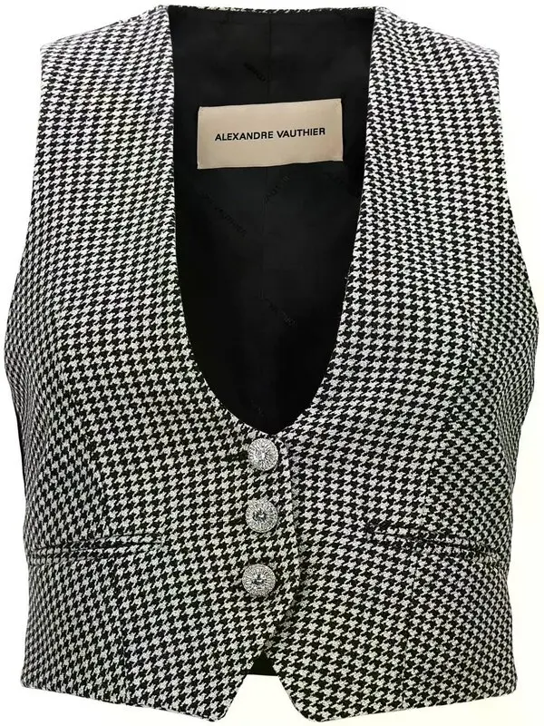 Alexandre Vauthier Houndstooth Waistcoat