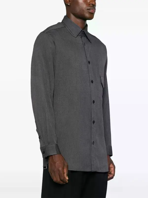 Yohji Yamamoto Herringbone-pattern Shirt