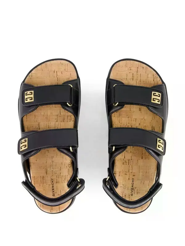 Givenchy 4g Leather Sandals - Black