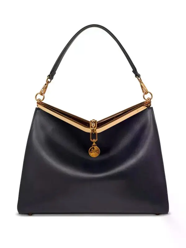 Etro Vela Leather Shoulder Bag - Blue