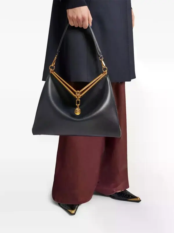 Etro Vela Leather Shoulder Bag - Blue