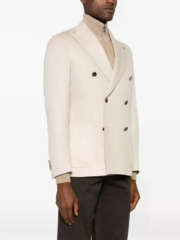 Tagliatore Brooch-detail Double-breasted Blazer