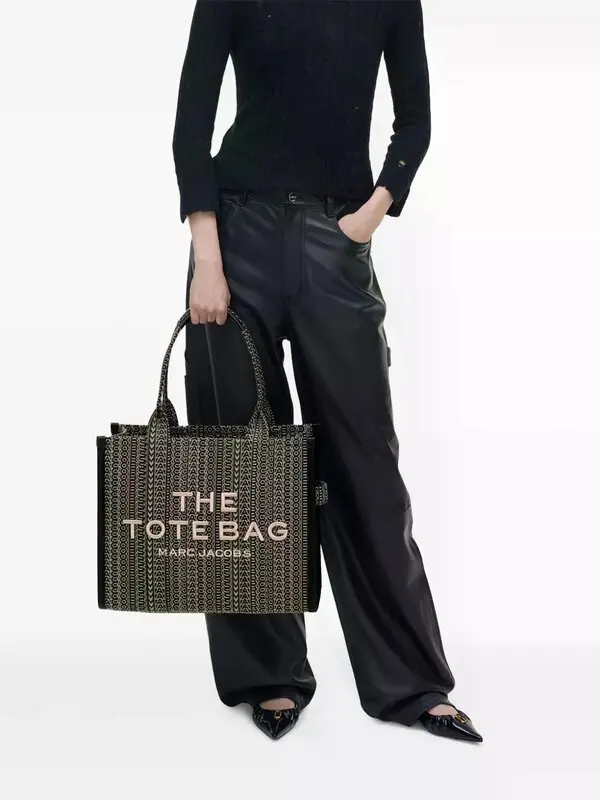 Marc Jacobs Large Monogram Jacquard Tote Bag - Black