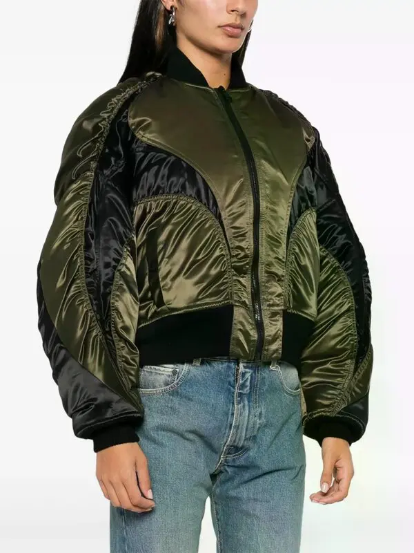 MUGLER Satin Bomber Jacket