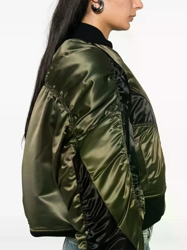 MUGLER Satin Bomber Jacket