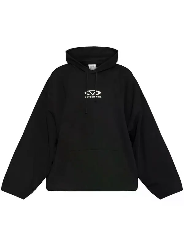 Vetements Logo Print Cotton Hoodie