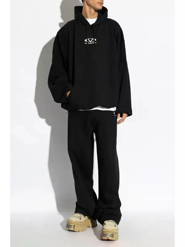 Vetements Logo Print Cotton Hoodie