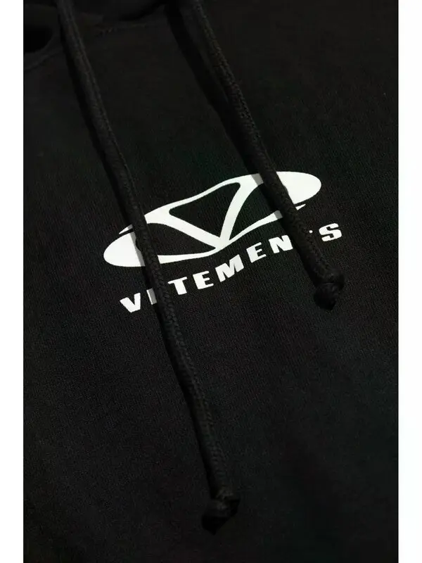 Vetements Logo Print Cotton Hoodie