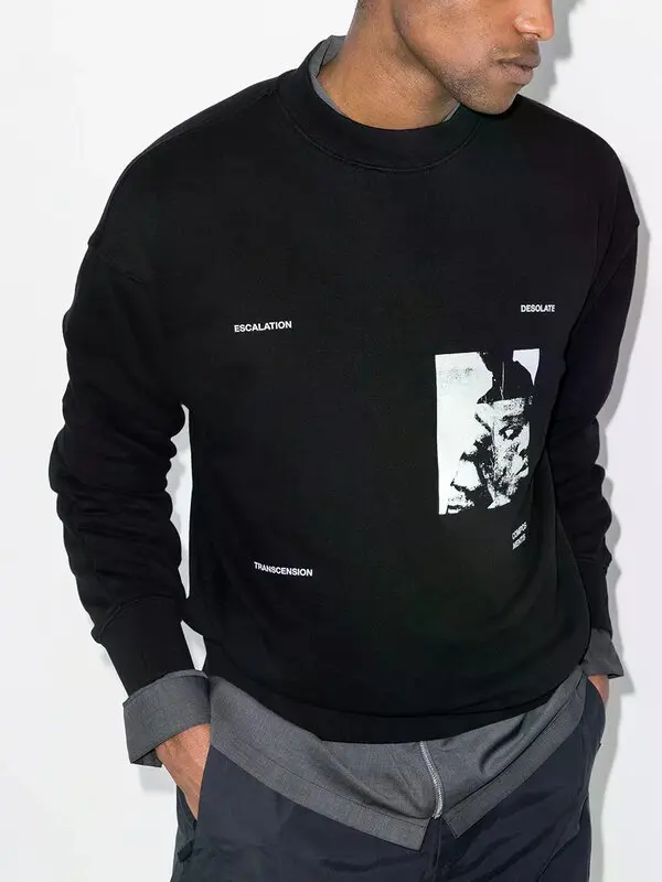 HELIOT EMIL Graphic-print Crew-neck Sweatshirt