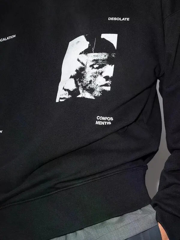 HELIOT EMIL Graphic-print Crew-neck Sweatshirt