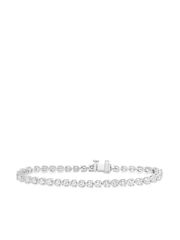 JEWELS AFICIONADO 18k White Gold Mini Luce Diamond Bracelet - Silver