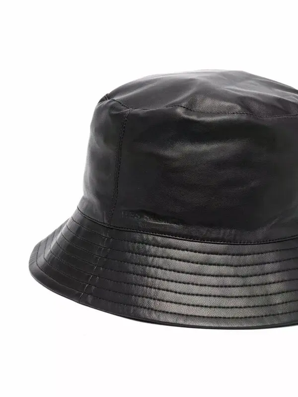 YVES SALOMON Leather Bucket Hat