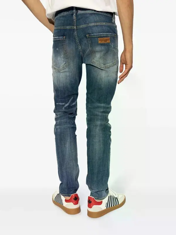 Dsquared2 Distressed Slim-cut Jeans - Blue