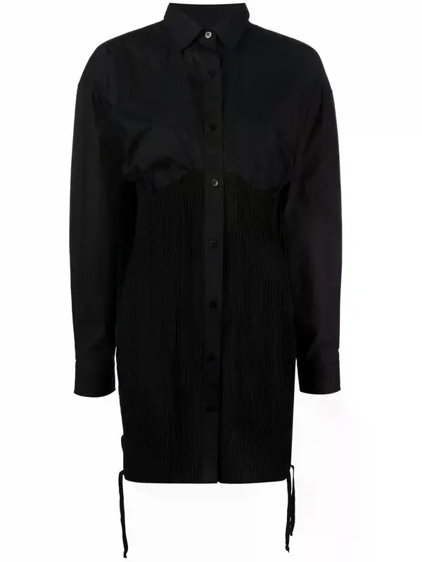ANDREĀDAMO Structured Shirt Dress - Black