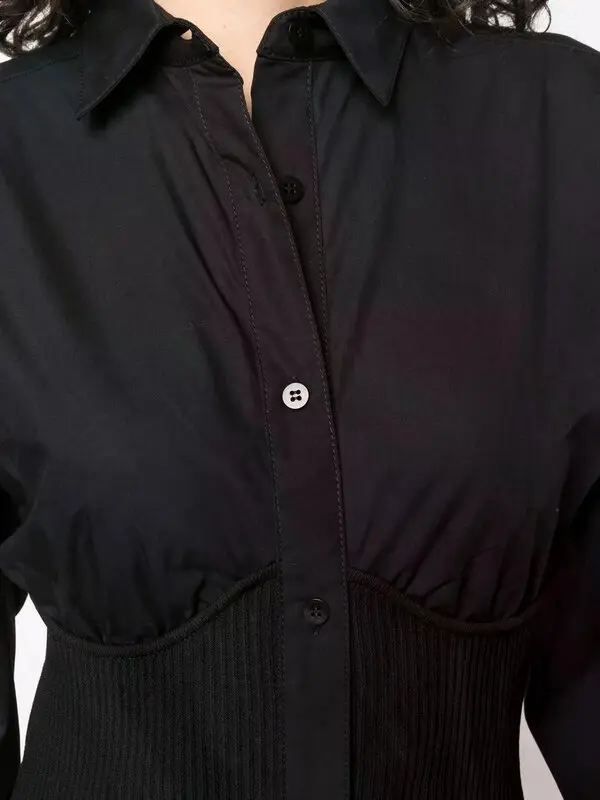 ANDREĀDAMO Structured Shirt Dress - Black