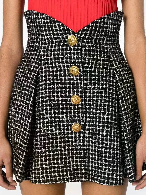 Balmain Tweed Tulip Mini Skirt