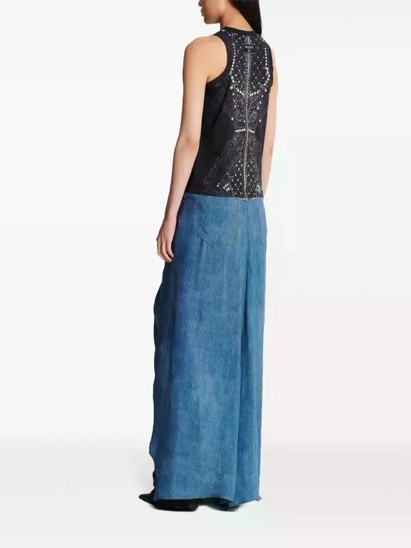 Balmain Embroidery-print Tank Top