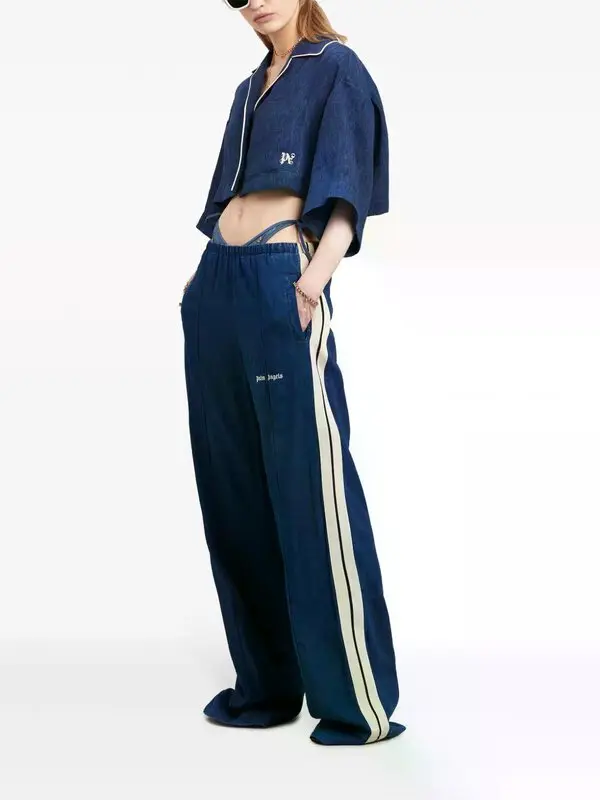 Palm Angels Side-stripe Chambray Trousers