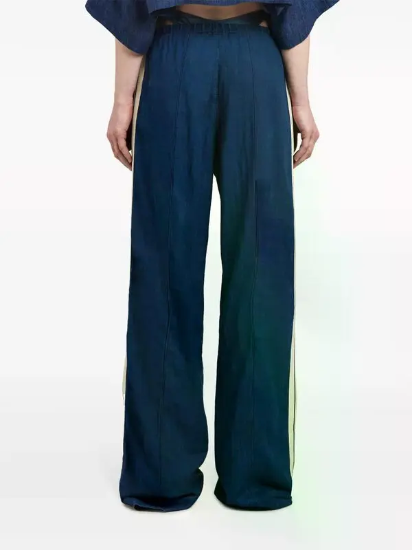 Palm Angels Side-stripe Chambray Trousers