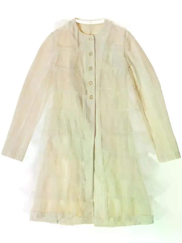 UMA WANG Layered Single-breasted Coat - Neutrals