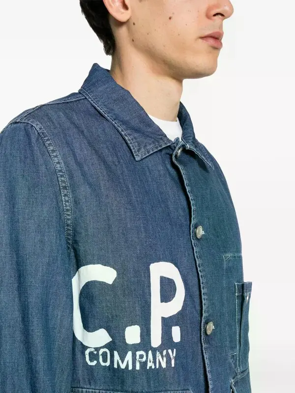 C.P. COMPANY Logo-print Denim Jacket